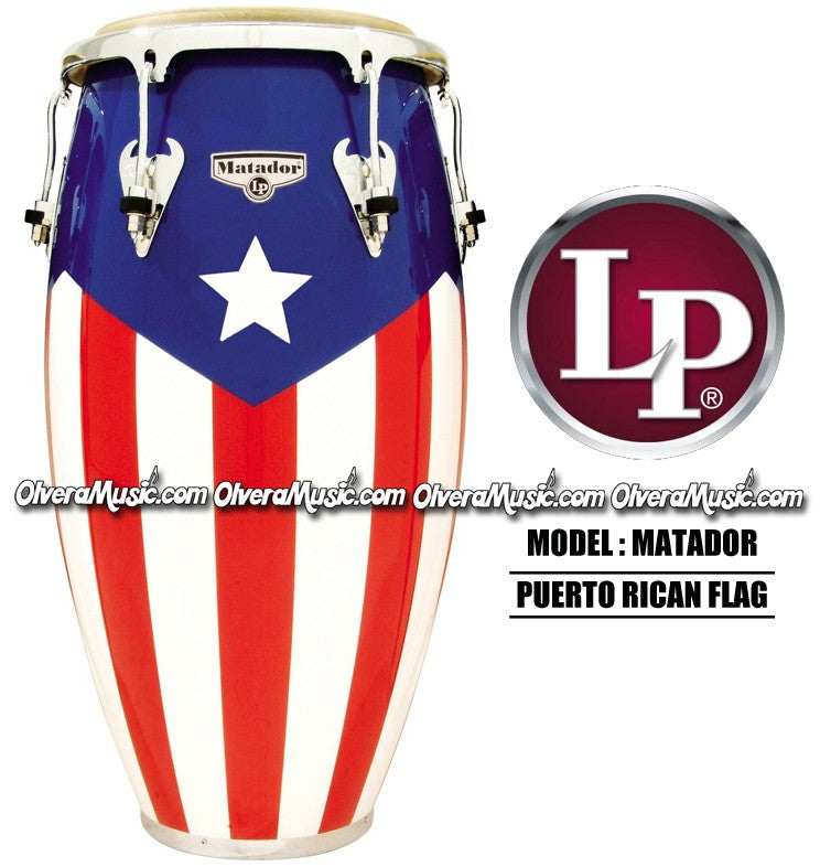 LP Matador Puerto Rican Flag Wood Congas – Olvera Music