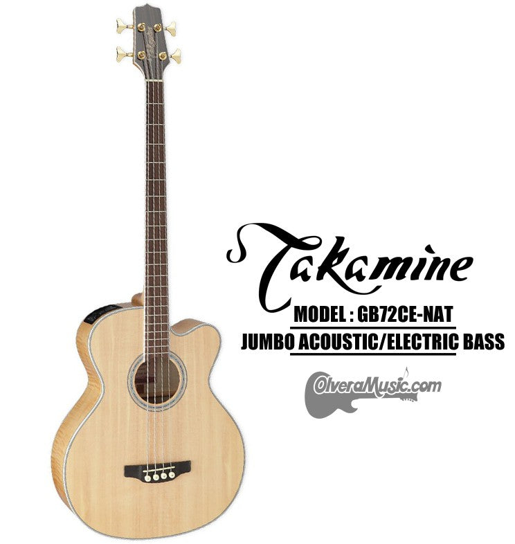 TAKAMINE 4-String Jumbo Acoustic/Electric Bass - Natural – Olvera Music