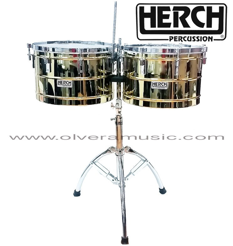 Herch Timbales Custom Mod. HP (Liso dorado) - Disponible solo sobre pe ...